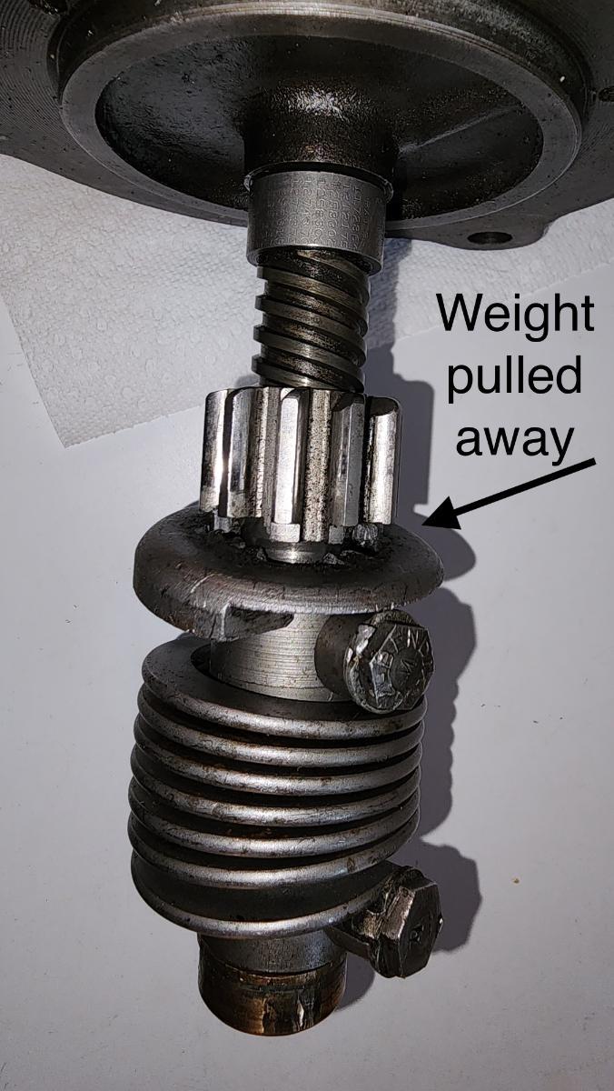 Starter Bendix Pinion gear separated from weight - Franklin - Antique ...