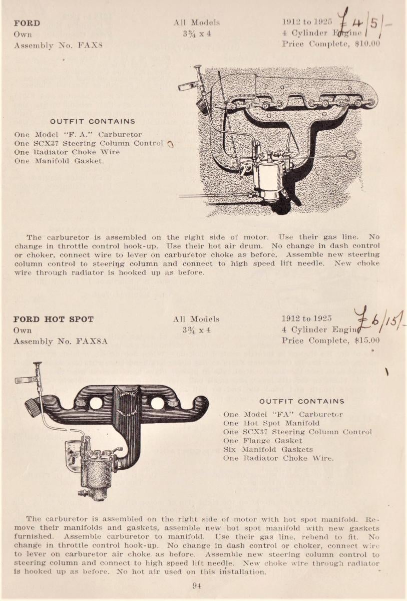 Wheeler-Schebler FA2 Brass Side-Draft-Carburetor Identification Help ...