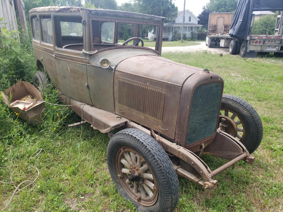 28 studebaker dictator finally came home, now my parts car is here ...