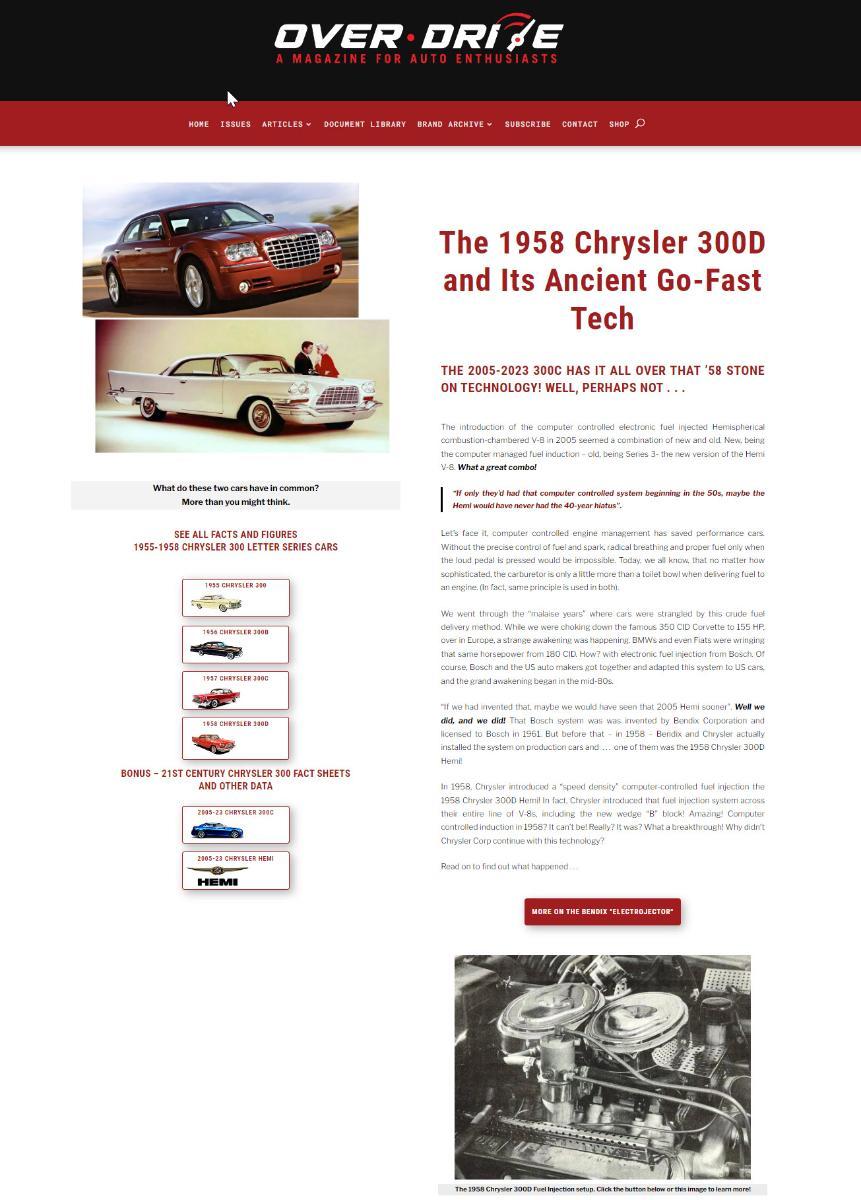 Chrysler 300 at Over-Drive Magazine - Chrysler Products - General ...