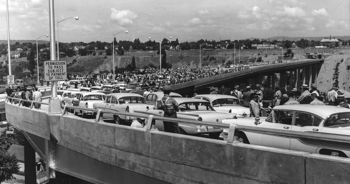 Opening day of the Maple Street Bridge in Spokane. - Period Photos ...