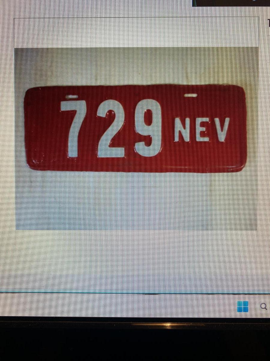 Wanted early Nevada license plate red & white - HCCA General Discussion ...