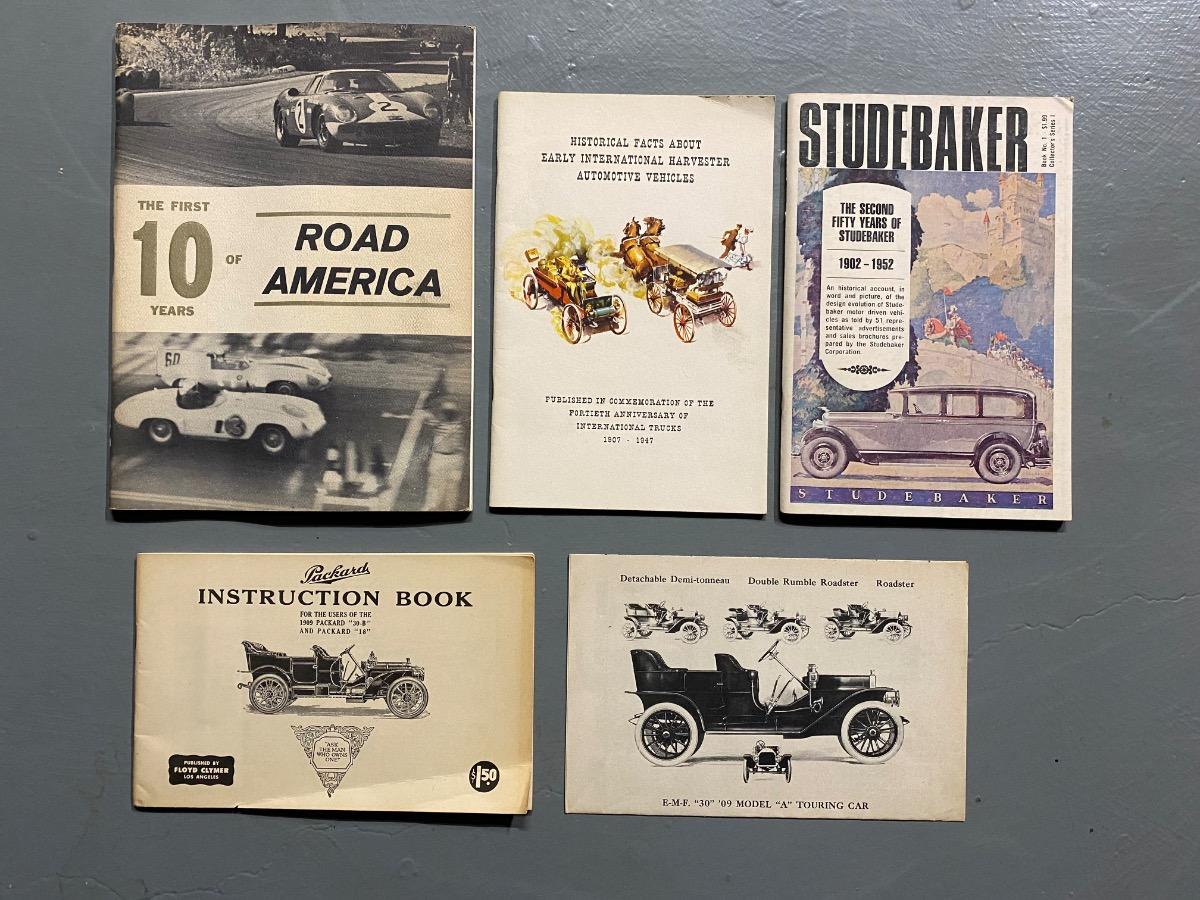 Misc early car brochures + two small books F/S - Printed Material ...