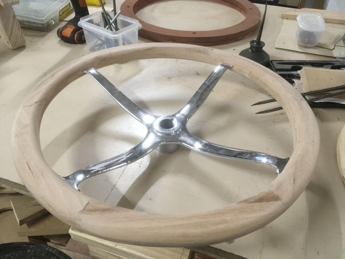 Making a wooden steering wheel rim, process - Technical - Antique ...