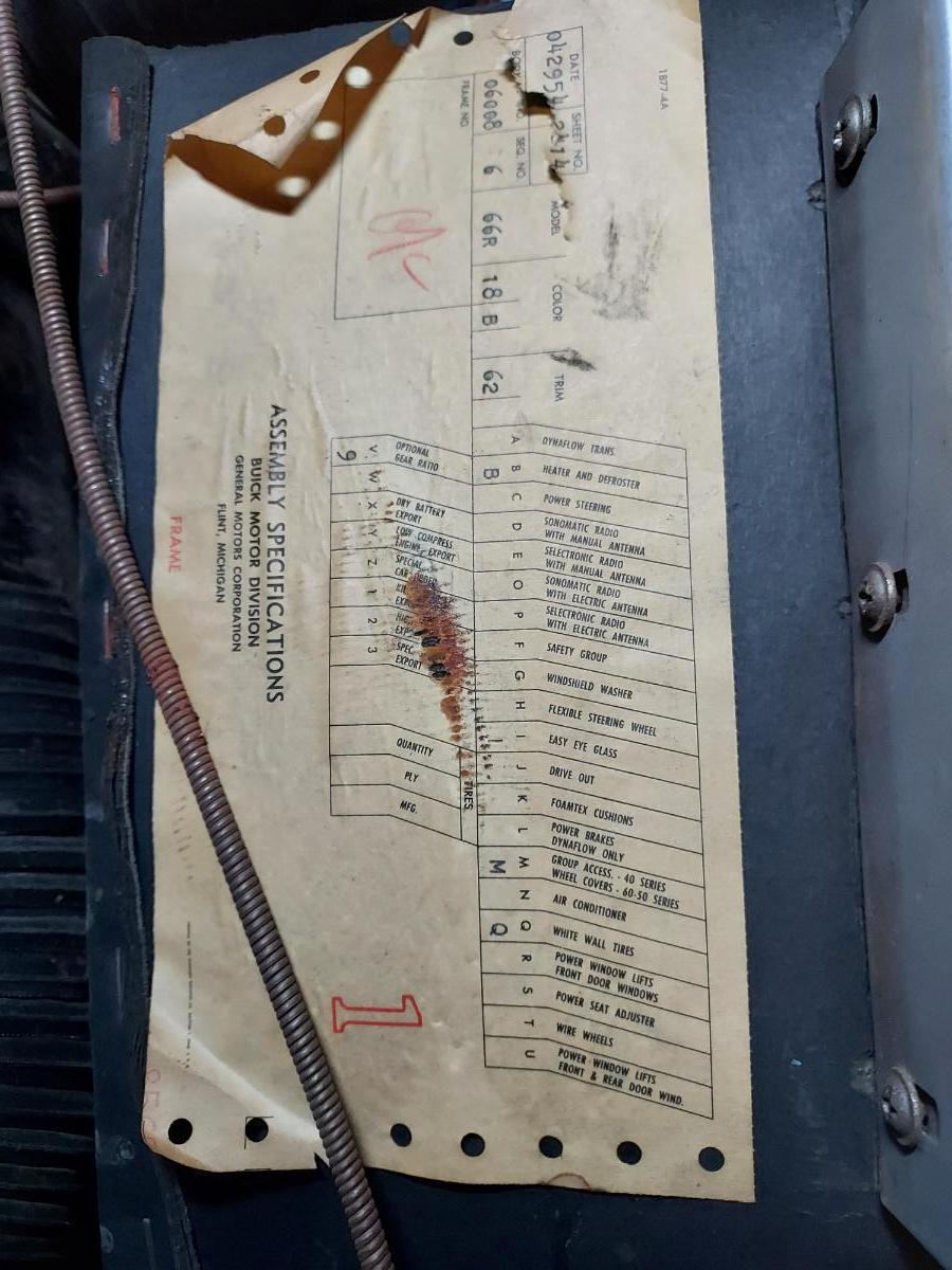 54 Century, curious about a build sheet - Buick - Post War - Antique ...