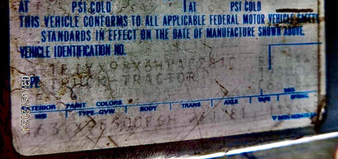1986 Ford Cab over CLT 9000 VIN location? - General Discussion ...