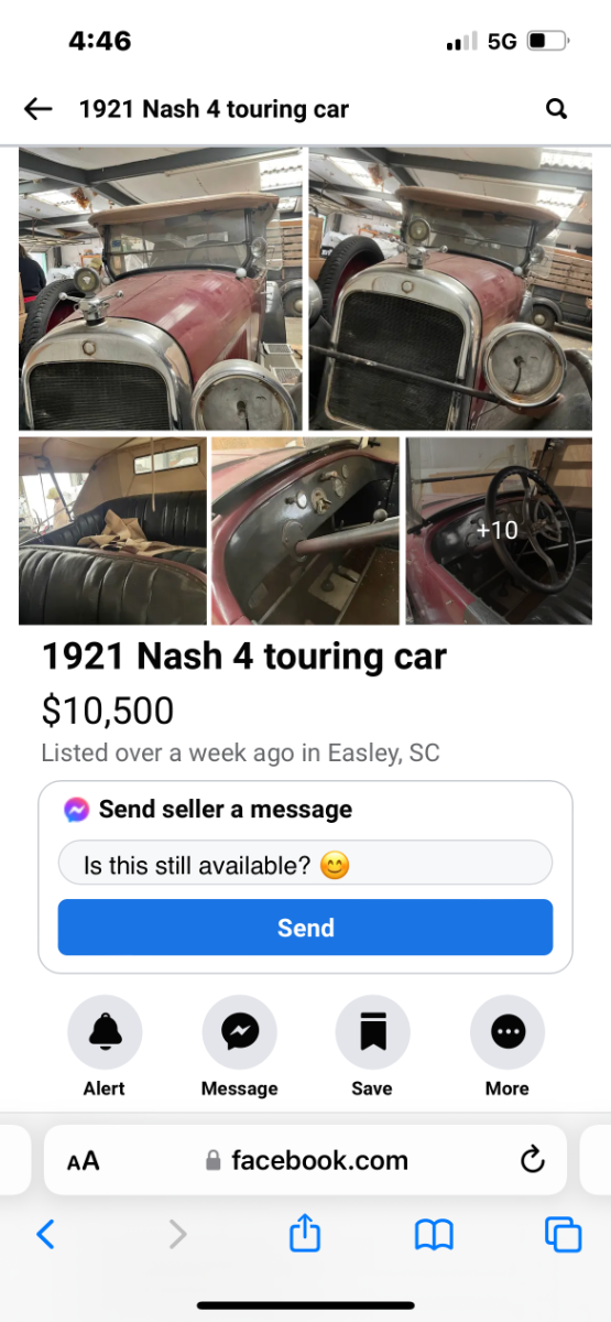 1921 Nash 4 Touring car, not mine. - "Not Mine" Automobiles For Sale ...