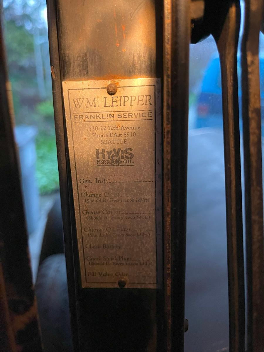 Project Thread -1930 145 5 Passenger Sedan - Franklin - Antique ...