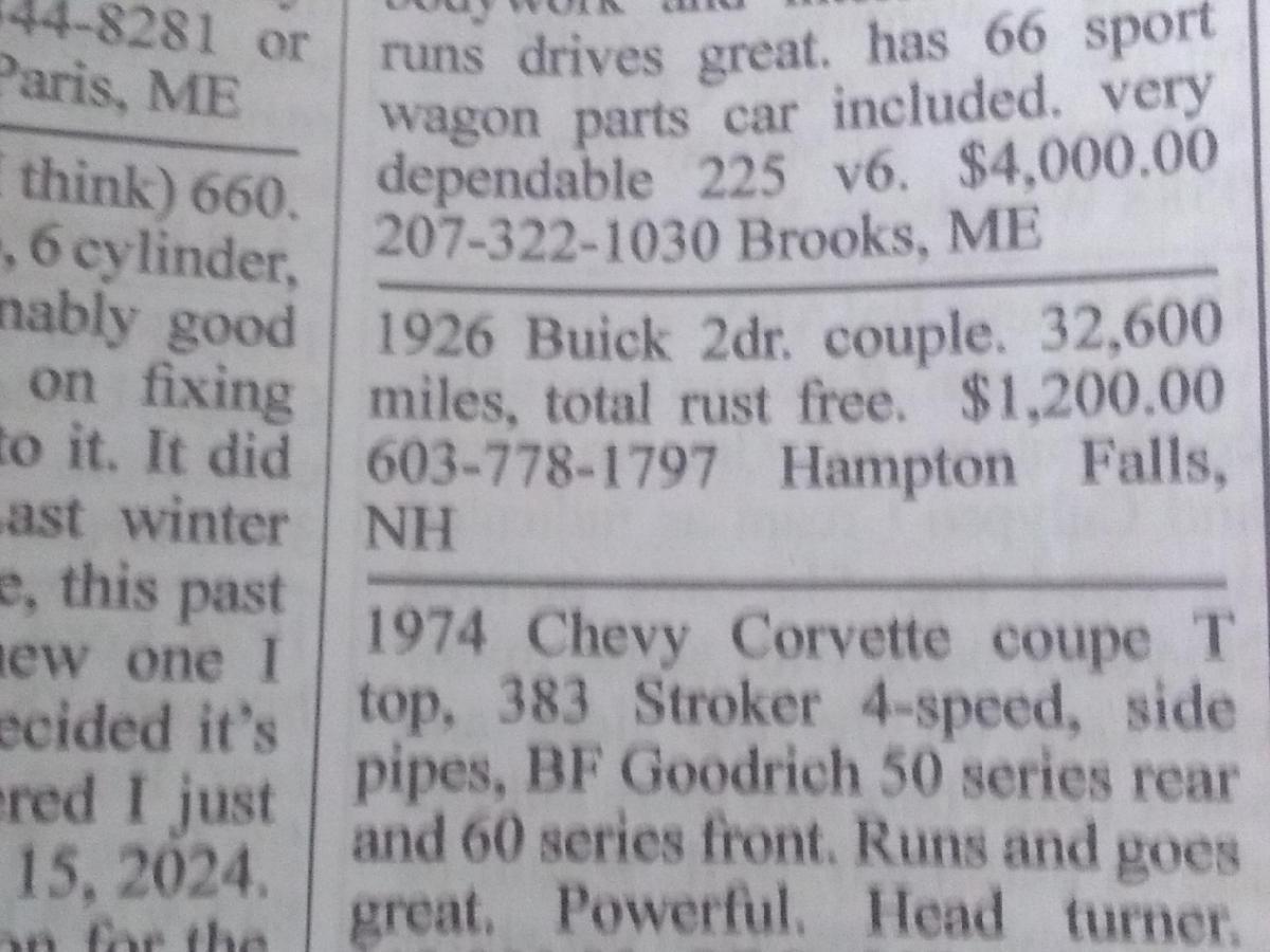 For sale, not mine, 26' buick - Buick - Pre War - Antique Automobile ...