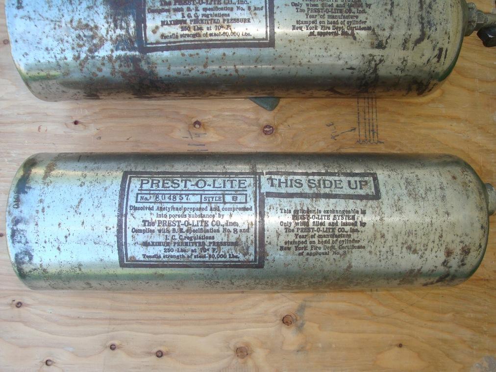 SOLD F/S Prestolite Acetylene Tanks - HCCA General Discussion - Antique ...
