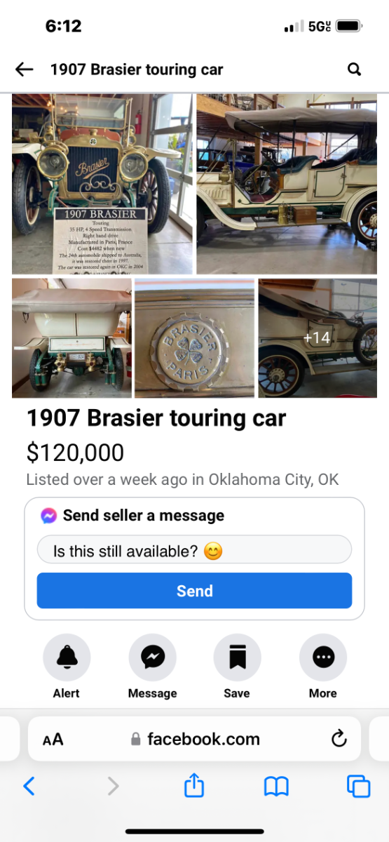 1907 Brasier touring, not mine. - "Not Mine" Automobiles For Sale ...