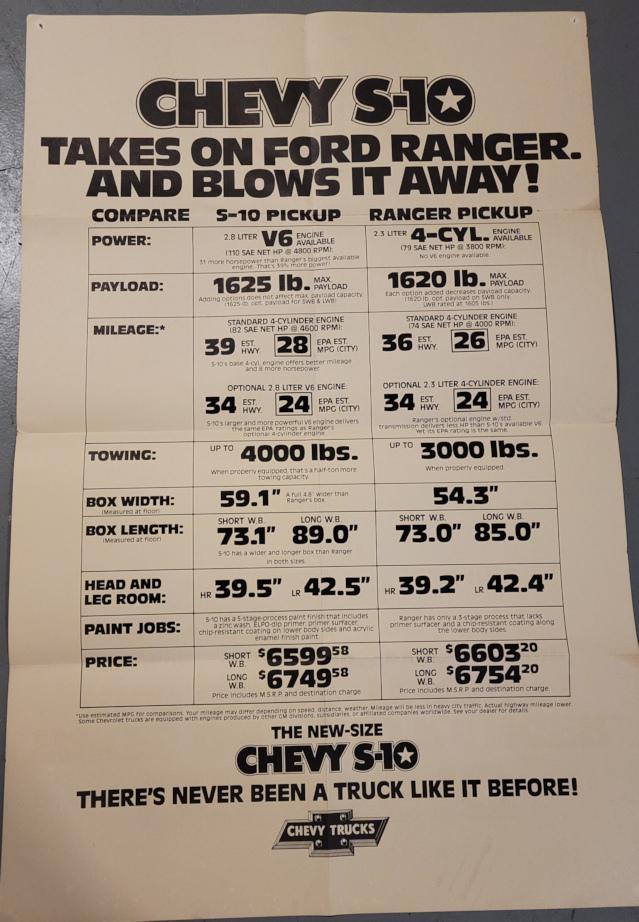For Sale: Chevy S-10 poster - Printed Material, Memorabilia, Toys, Art ...