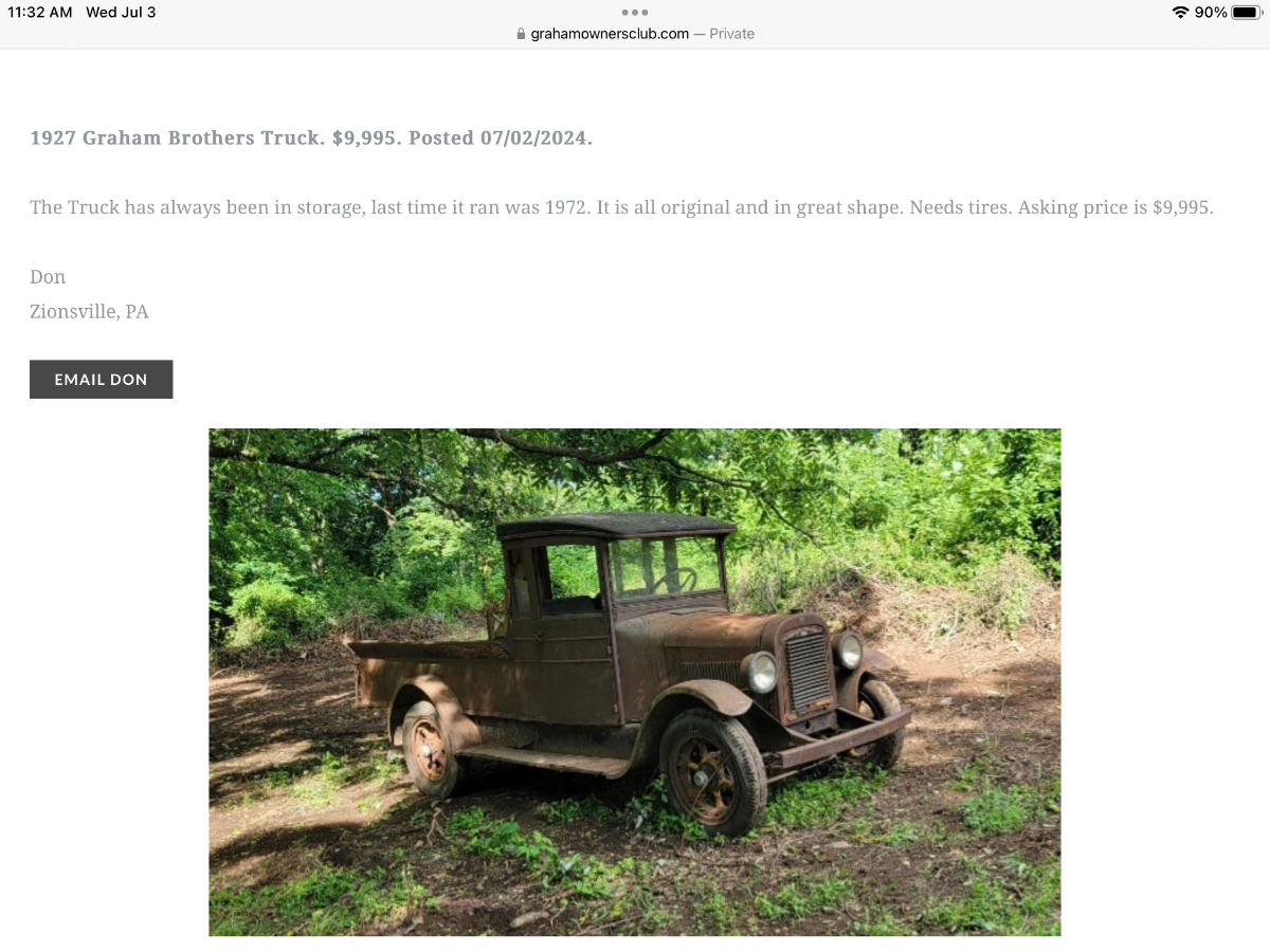 1927 Graham/Dodge Bros truck - Chrysler Automobiles and Parts - Buy ...