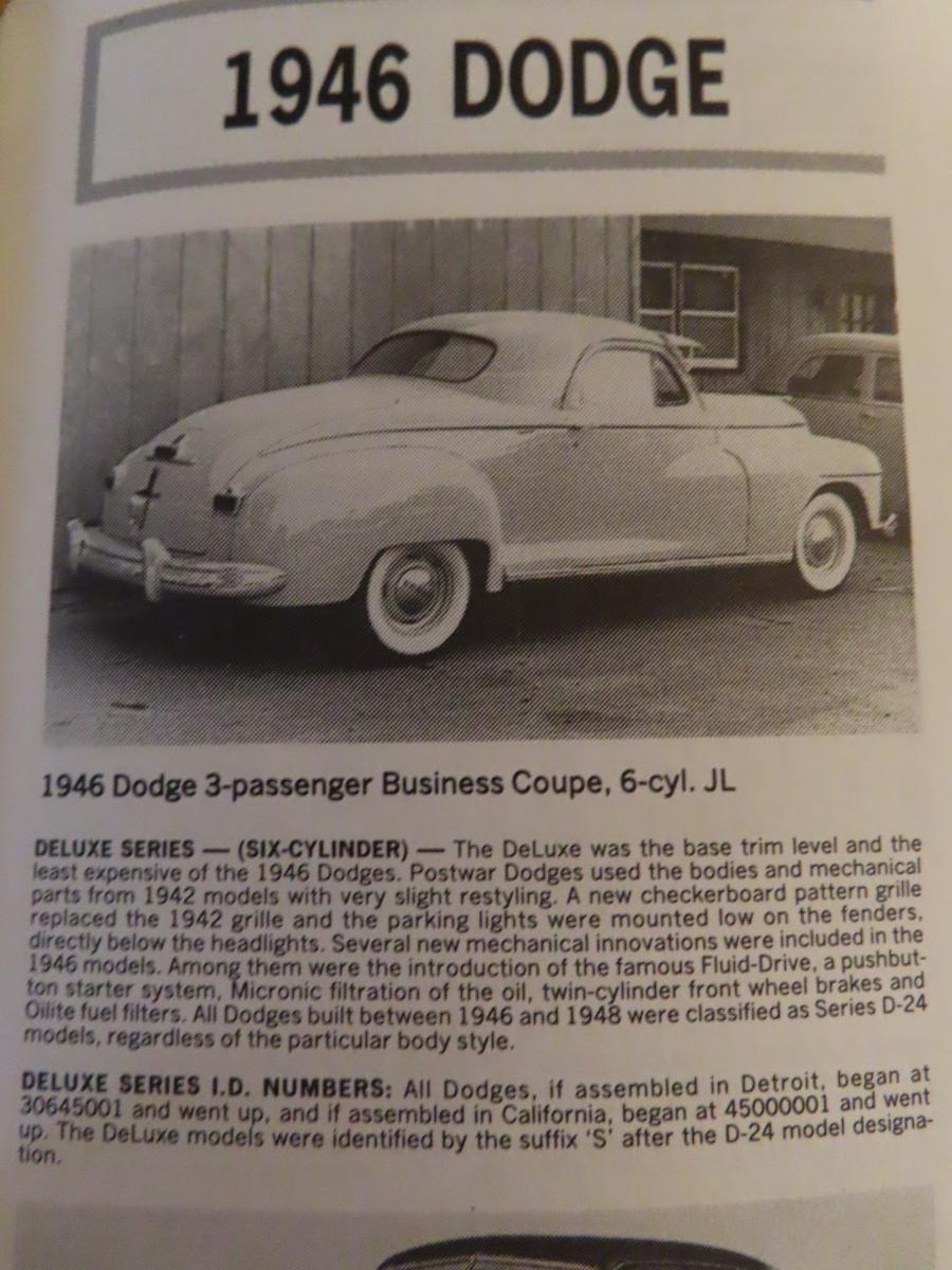 Vin Decoding - Dodge 1946 - General Discussion - Antique Automobile ...