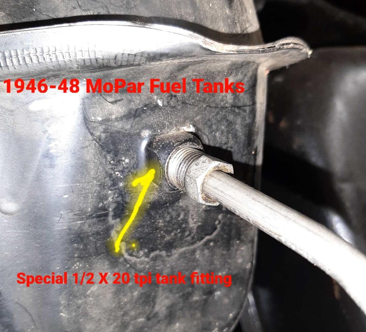 How should I fix a leaking fuel line connection at the tank? 48 DeSoto ...