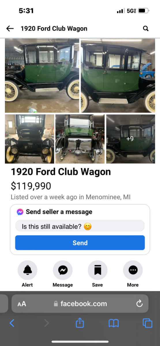 1920 Ford club wagon (Detroit Electric), not mine. - "Not Mine ...