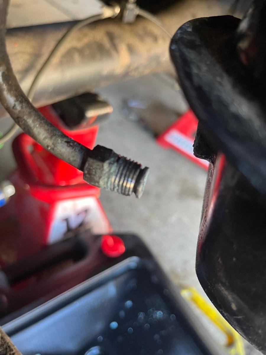 How should I fix a leaking fuel line connection at the tank? 48 DeSoto ...