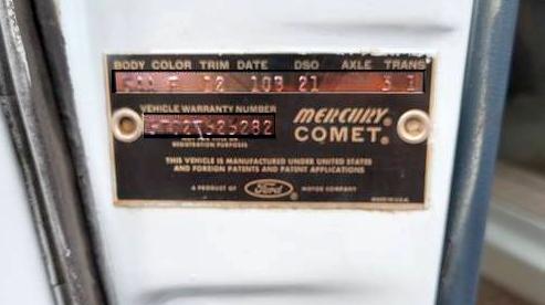For Sale: 1965 Mercury Comet 202 4dr Sedan, 6-cyl. 3-speed - $5,900 ...