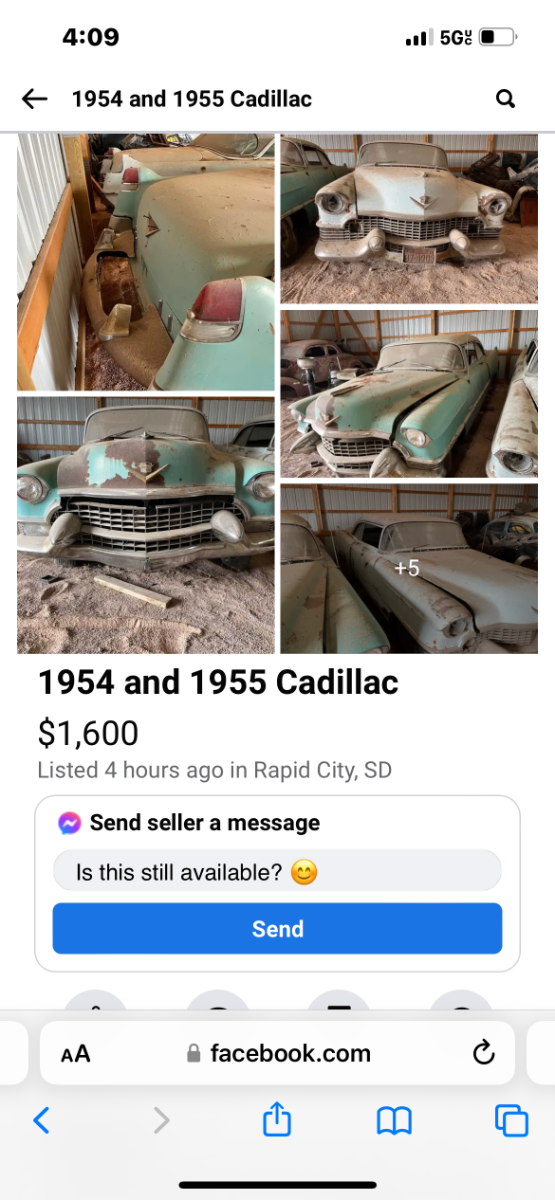 1954 and 1955 Cadillac, not mine. - "Not Mine" Automobiles For Sale ...