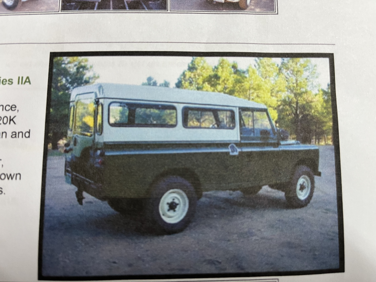 F/S 1967 Land Rover Series II, station wagon. 12 passenger, "tropical ...