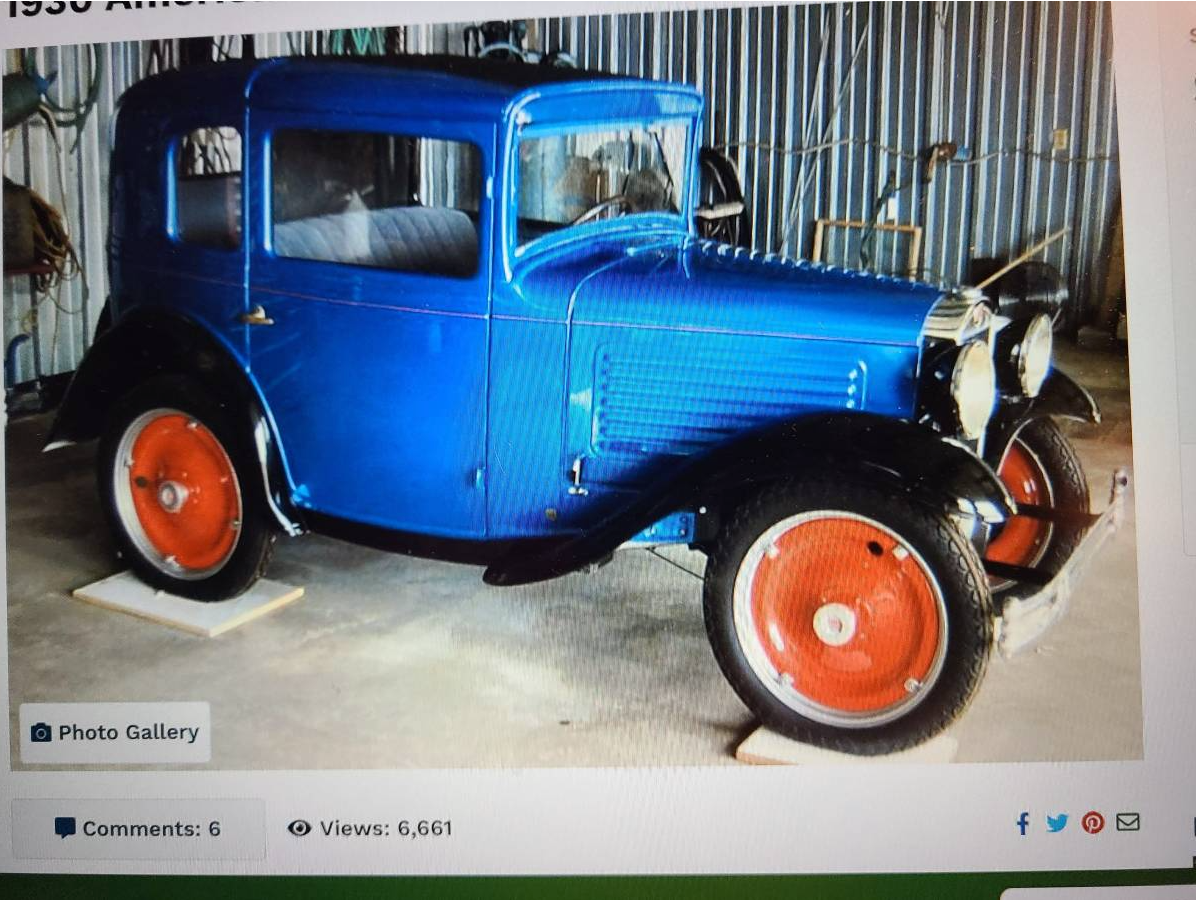 1930 AUSTIN Bantam 2dr | Craigslist | $10,000 | Nipomo, CA - "Not Mine ...