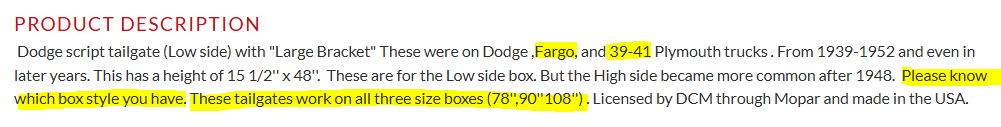 Dodge Fargo tailgate - Dodge Trucks - Antique Automobile Club of ...