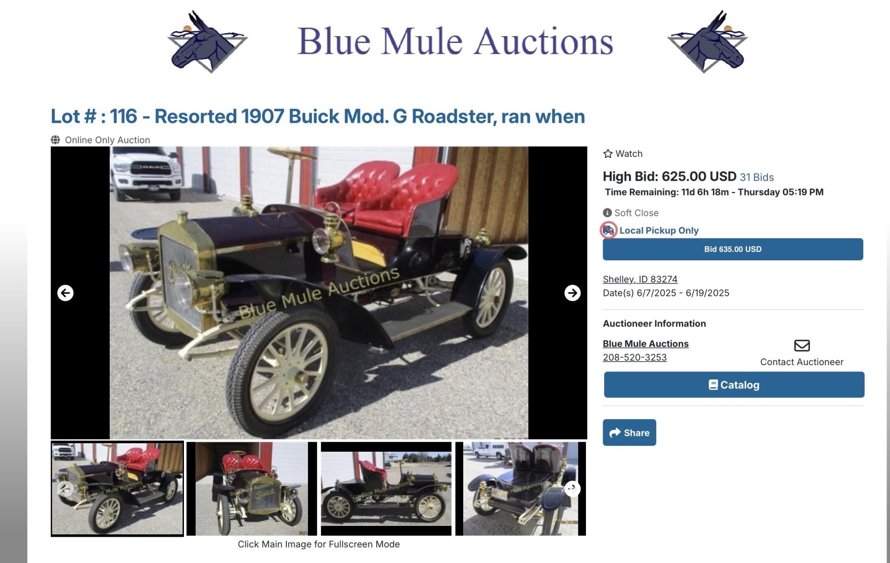 1907 Buick Model G Auction - Buick - Pre War - Antique Automobile Club ...
