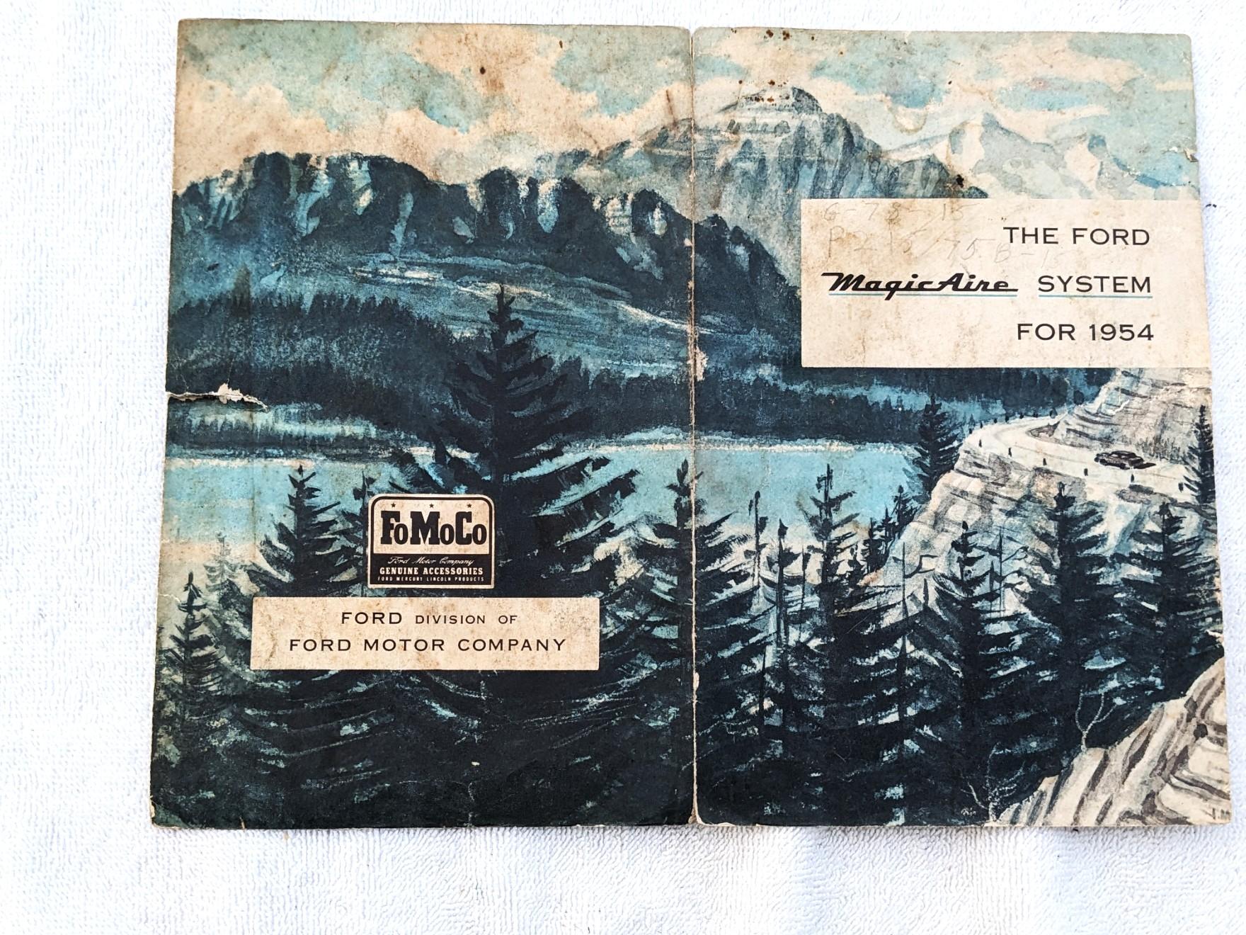 FS 1954 FORD MAGIC AIR SYSTEM BROCHURE - Automobiles and Parts - Buy ...