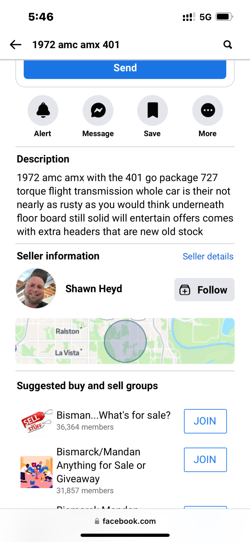 1972 amc amx 401, not mine. - "Not Mine" Automobiles For Sale - Antique ...