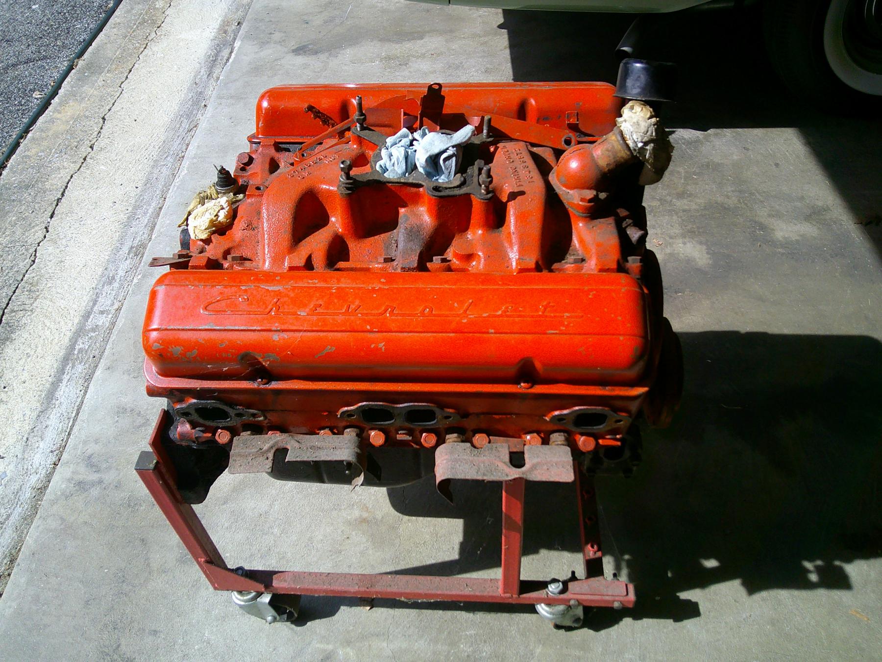 1958 Chevy Fuel Injected Cylinder Heads W/ 1960 283 Engine Complete ...