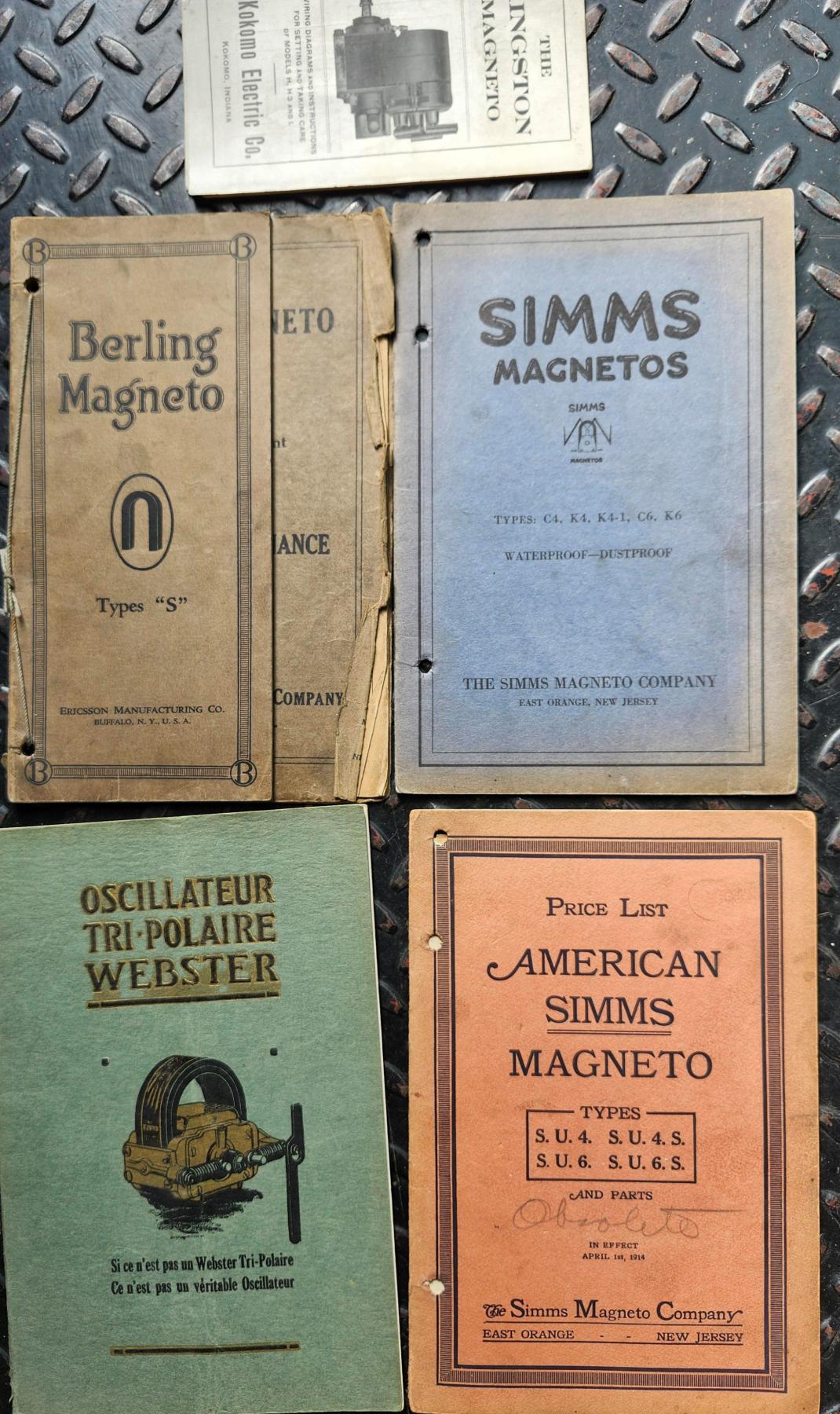 For Sale: Original Early Magneto Literature from Simms, Berling ...