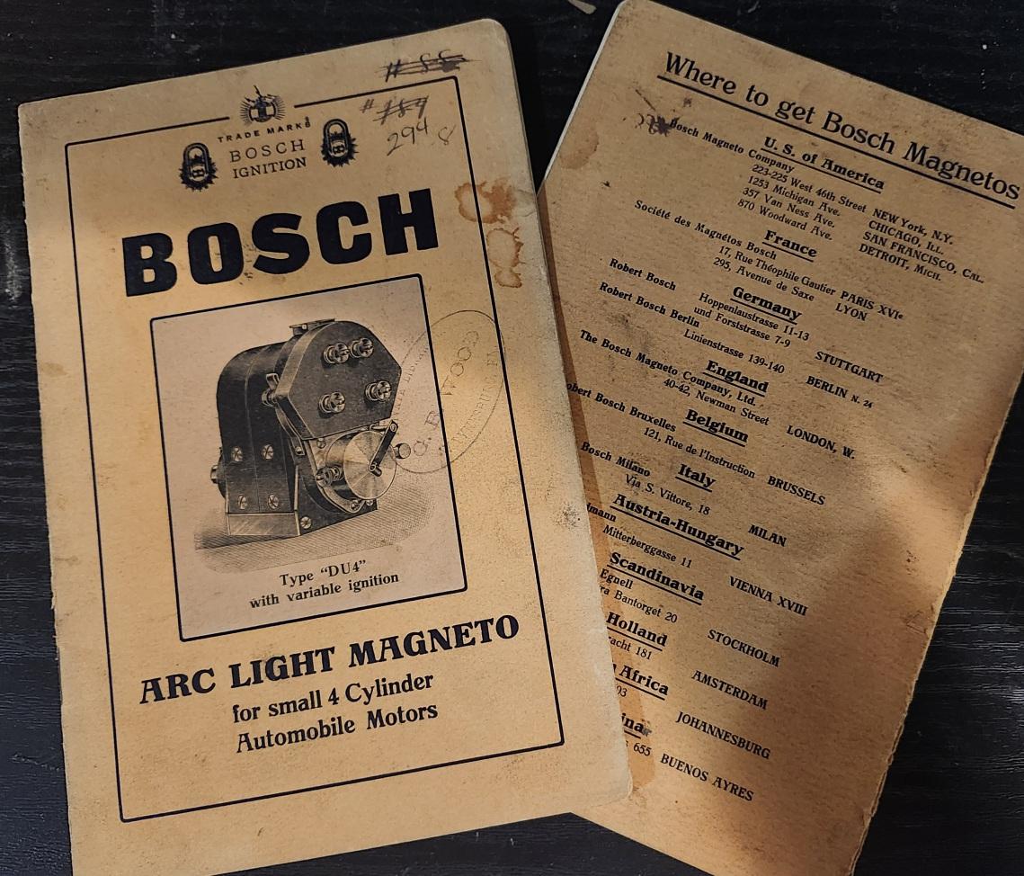 For Sale: Original Bosch DU4 Magneto Manuals - HCCA General Discussion ...