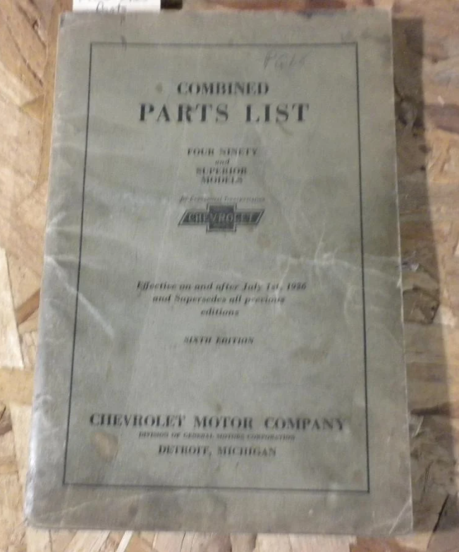1926 Chevrolet Parts Book - Parts For Sale - Antique Automobile Club of ...