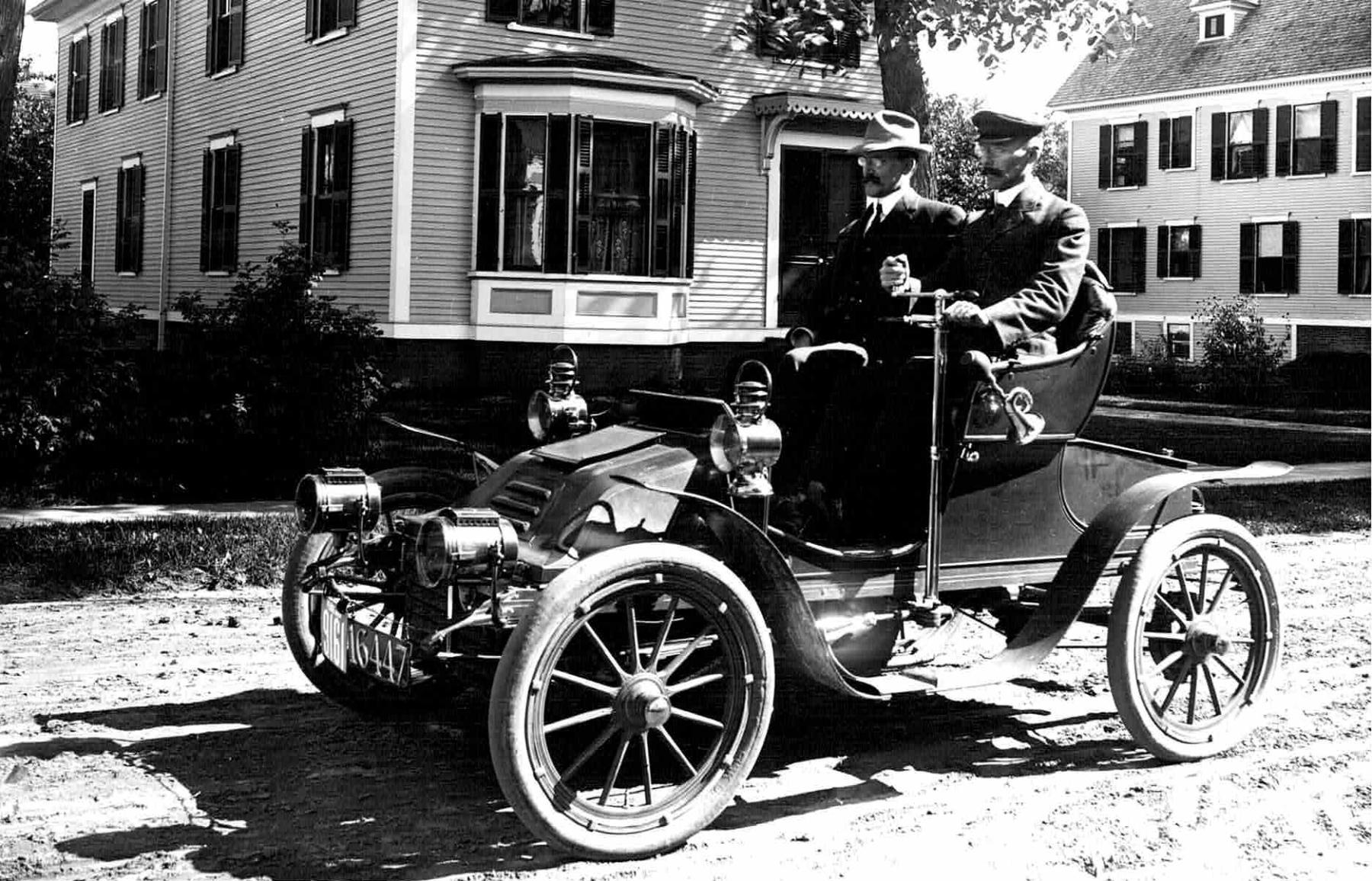Vintage Photo of 2 Seater Car with left side tiller - Estimate 1895 ...