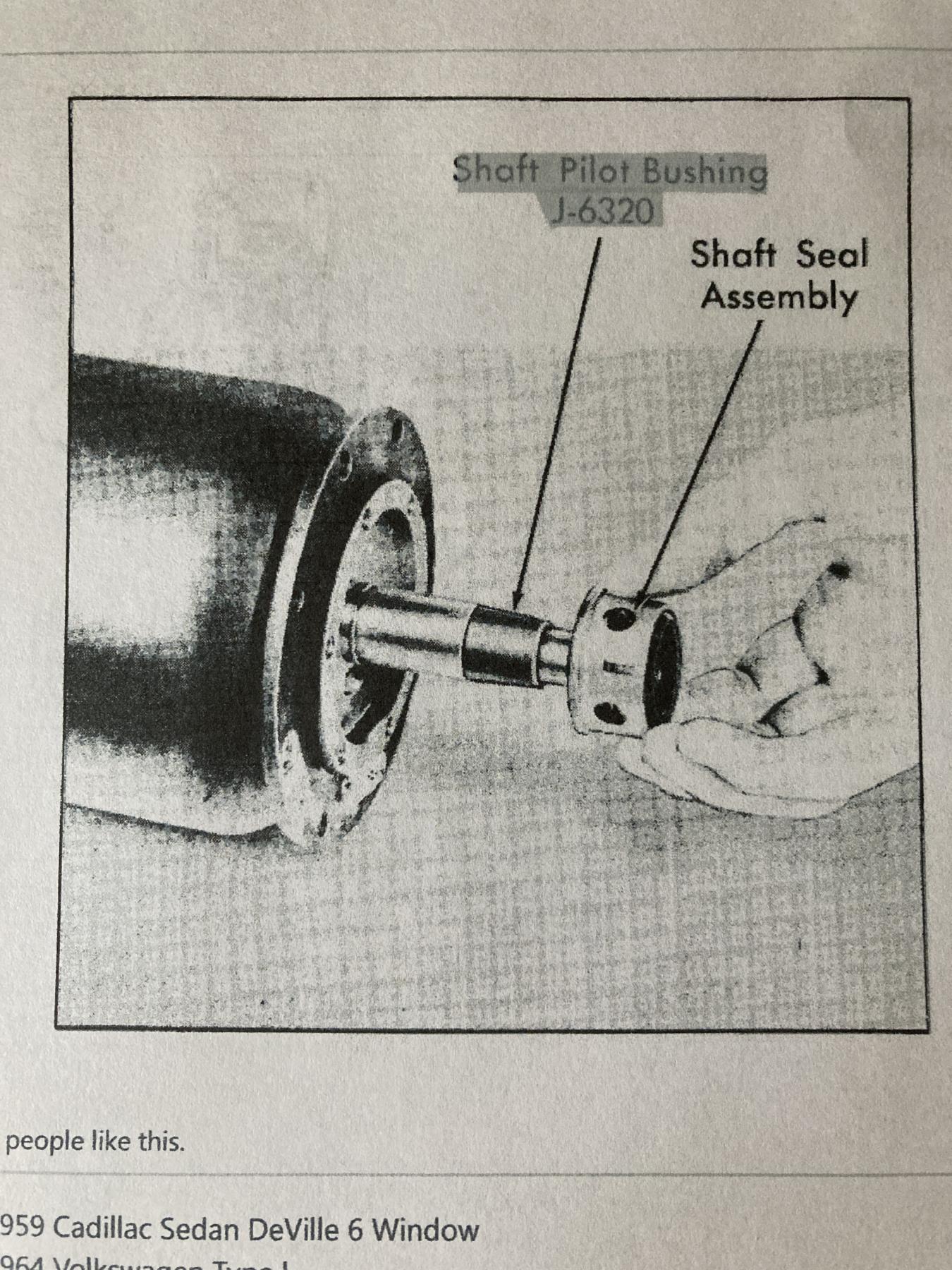 WTB Kent Moore J-6320 shaft pilot bushing tool for 59 60 61 Chevy Olds ...