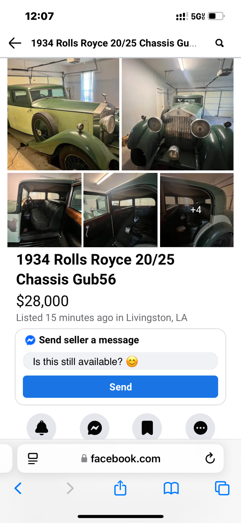 1934 Rolls Royce 20/25 Chassis Gub56, not mine. - "Not Mine ...