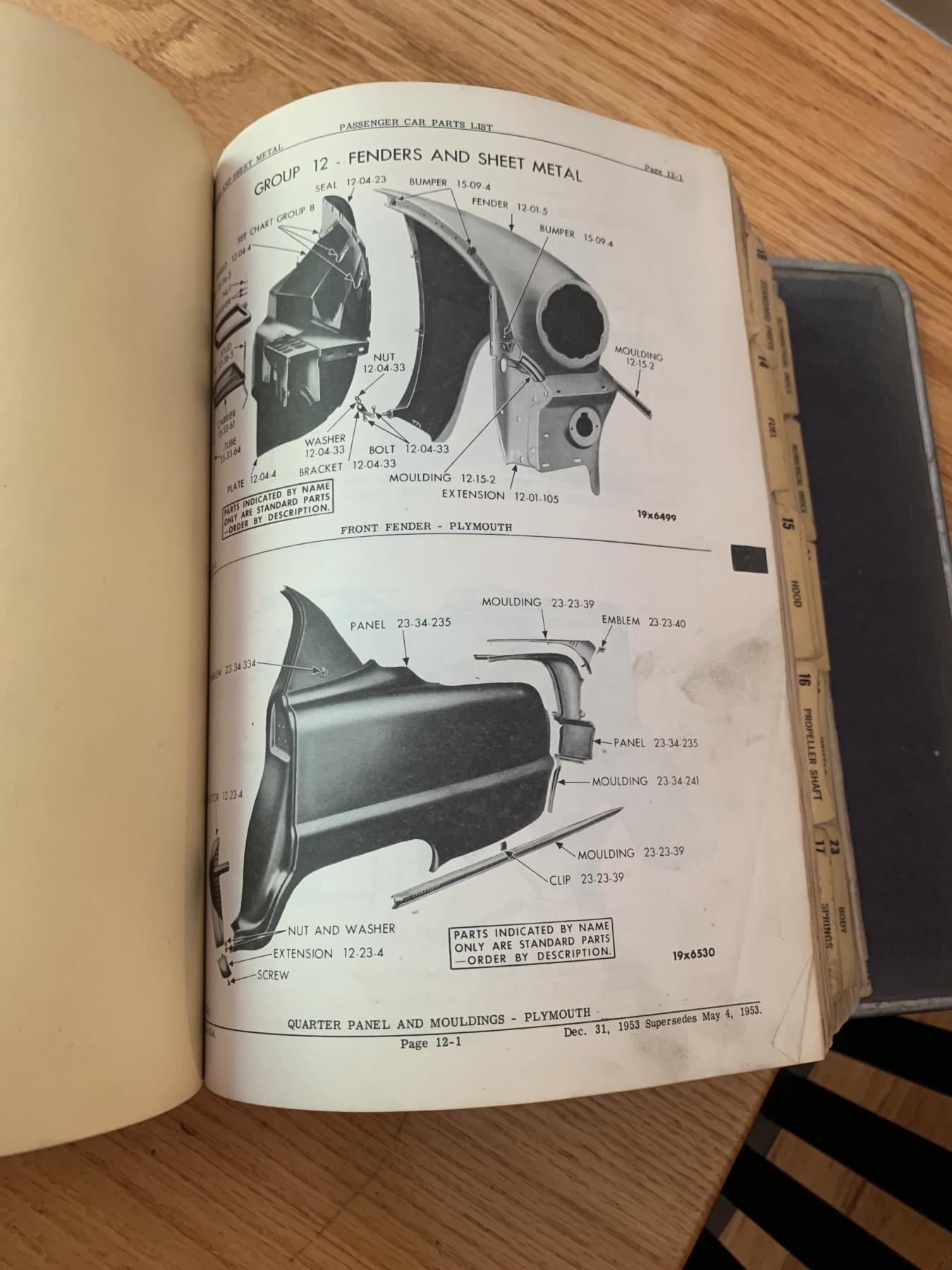 F/S: MoPar Dealer Parts Book - Chrysler Automobiles and Parts - Buy ...