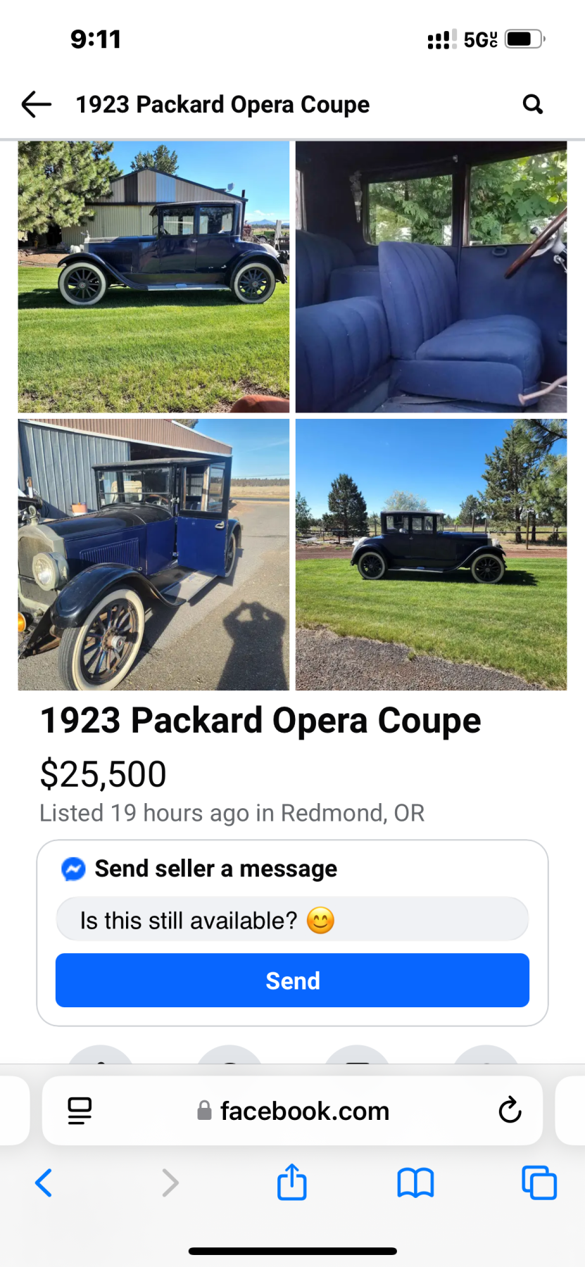 1923 Packard Opera coupe, not mine. - "Not Mine" Automobiles For Sale ...