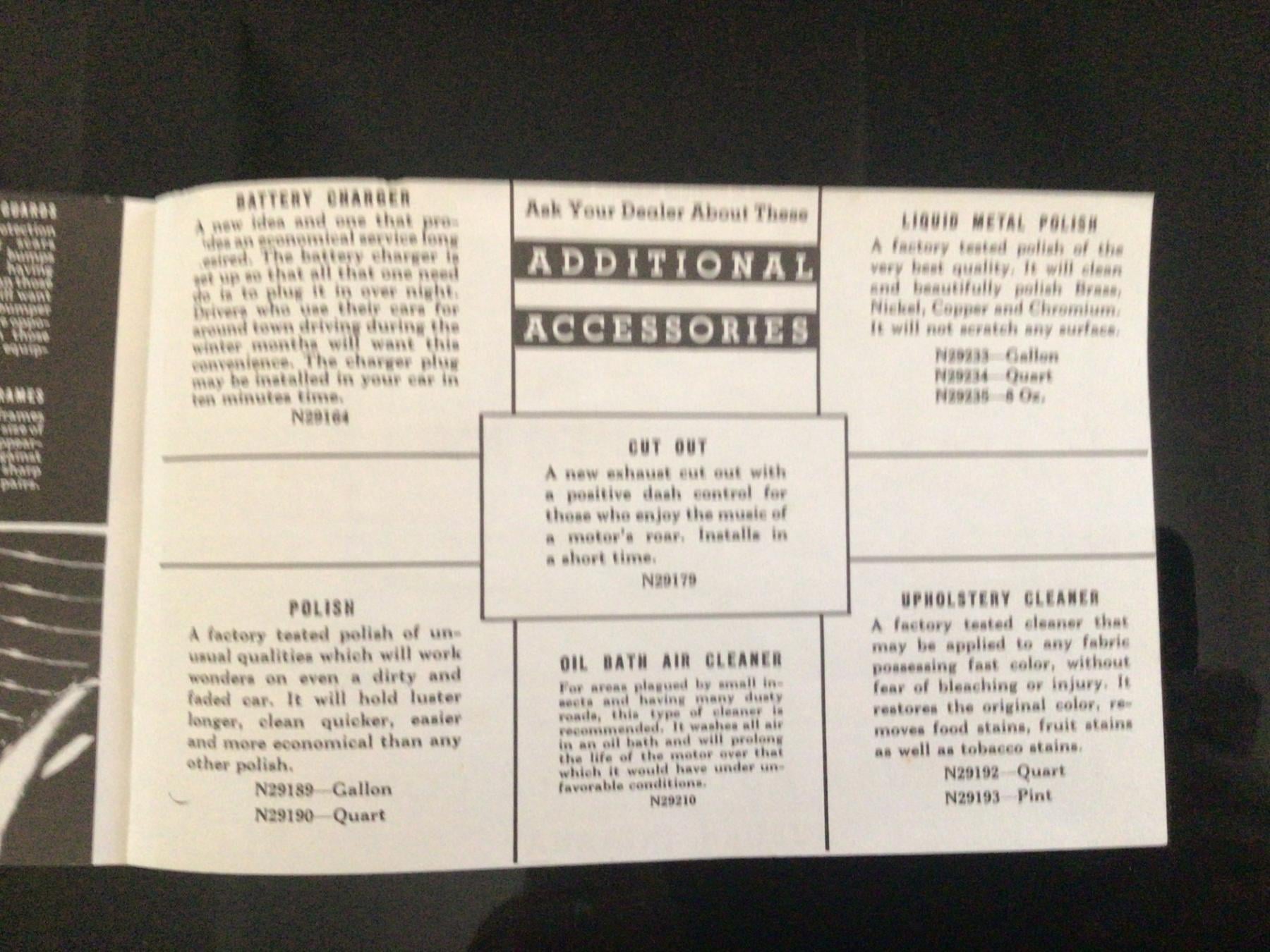 Looking for information on the Factory Accessories Catalogue for 810 ...