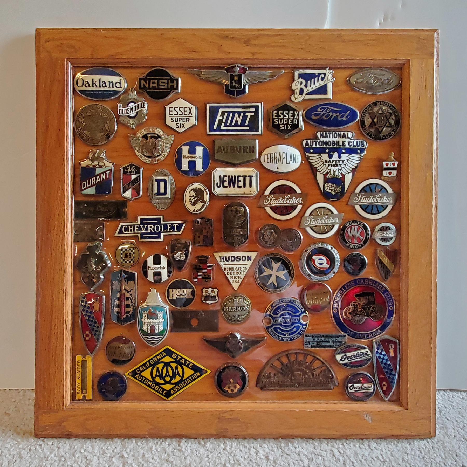 For Sale on Ebay - 67 Piece Framed Collection of Prewar Enamel Radiator ...