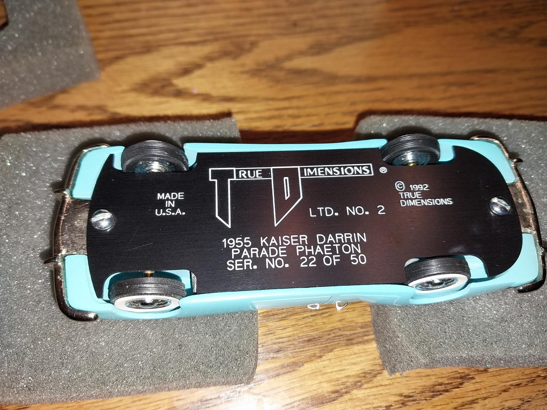 FOR SALE RARE KAISER DARRIN PHAETON TRUE DIMENSIONS MODEL - Kaiser ...