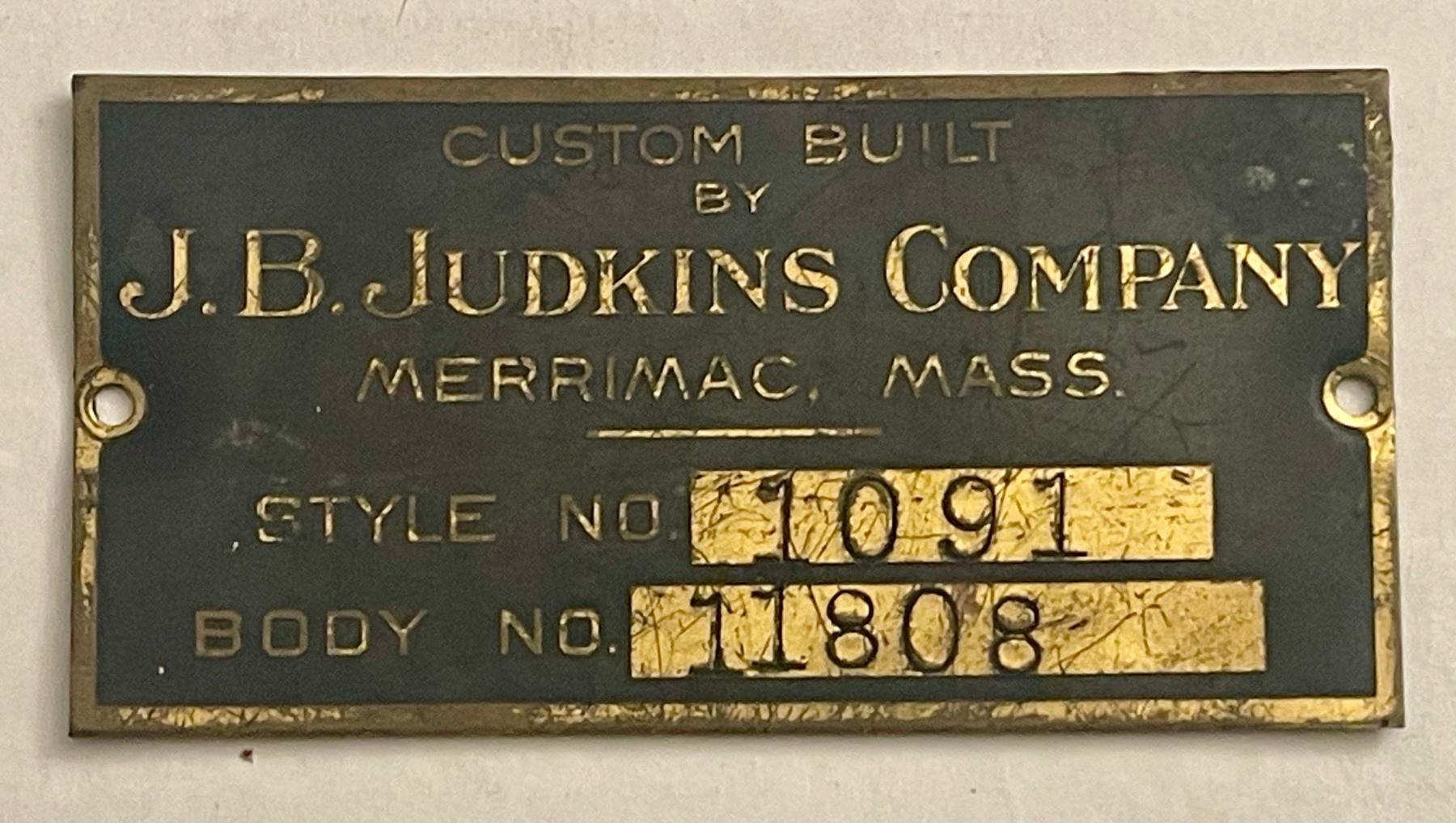 J.B. Judkins custom auto Body Numbers and Style Numbers - General ...