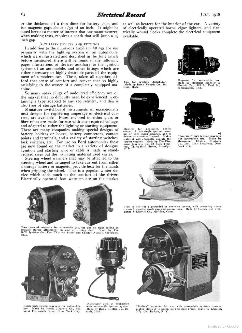 LAURAINE Magneto Type M S --4 Year and Car Please - What is it ...