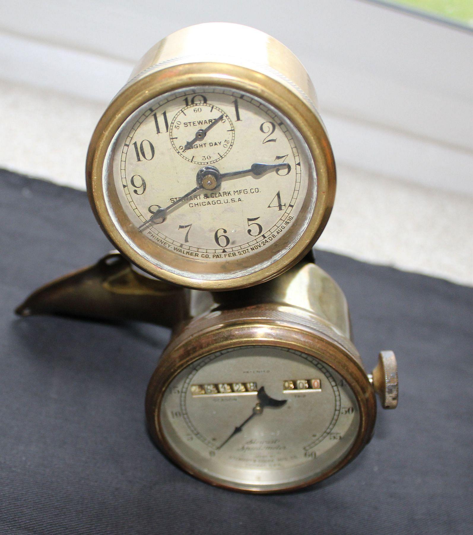 FS: brass Stewart Speedometer / Clock combo - Parts For Sale - Antique ...