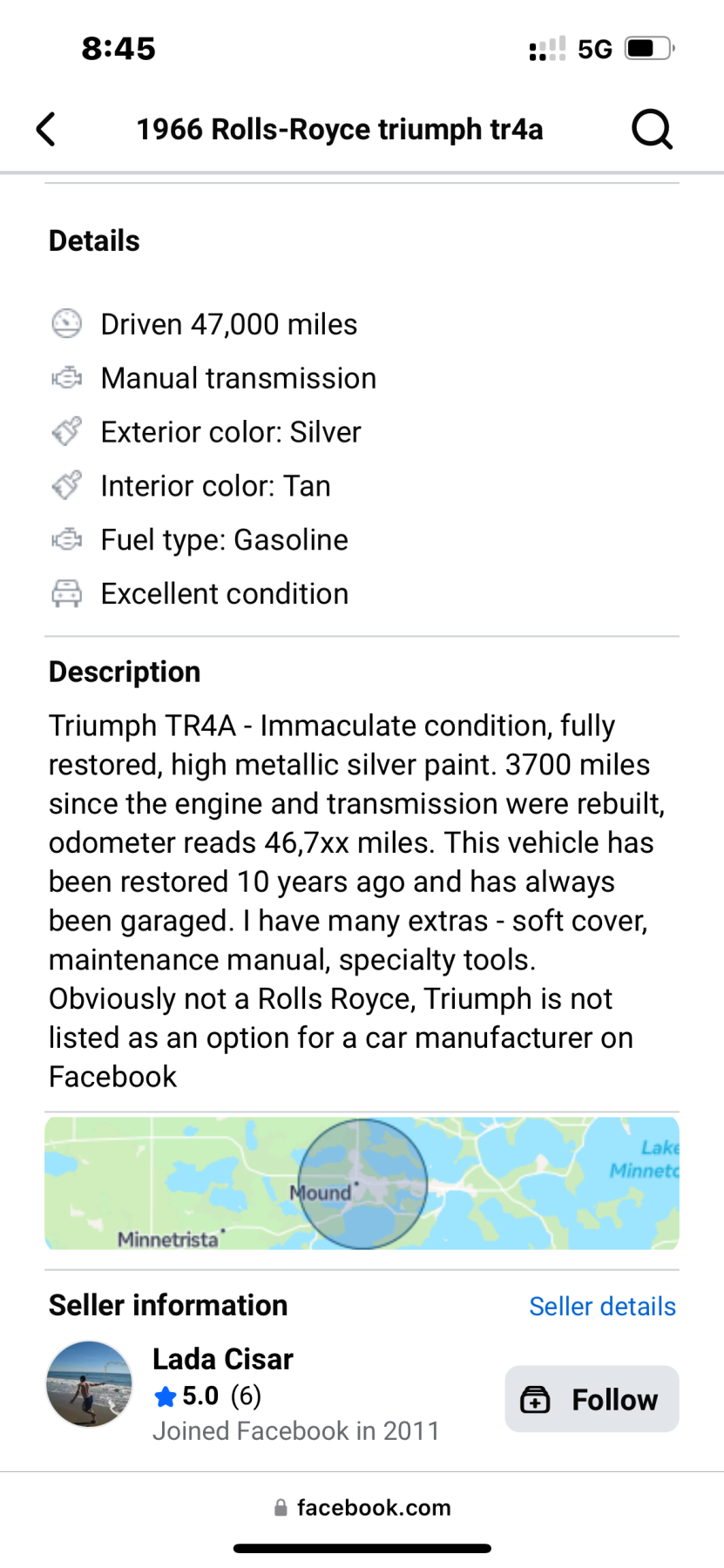 1966 Rolls Royce Triumph tr4a, not mine. - "Not Mine" Automobiles For ...