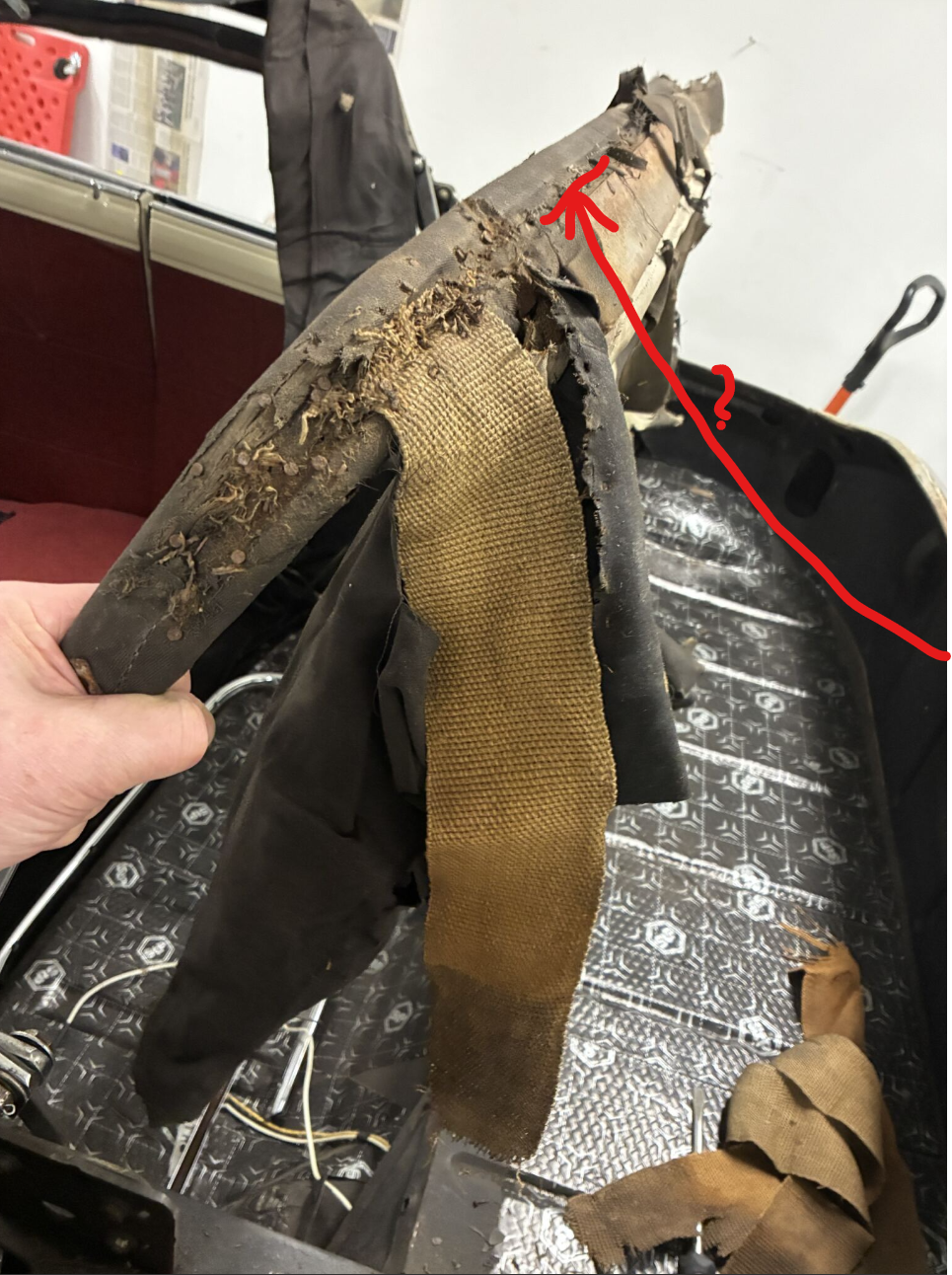 '48 Roadmaster, measurement from the rear bow to the rear tack strip ...
