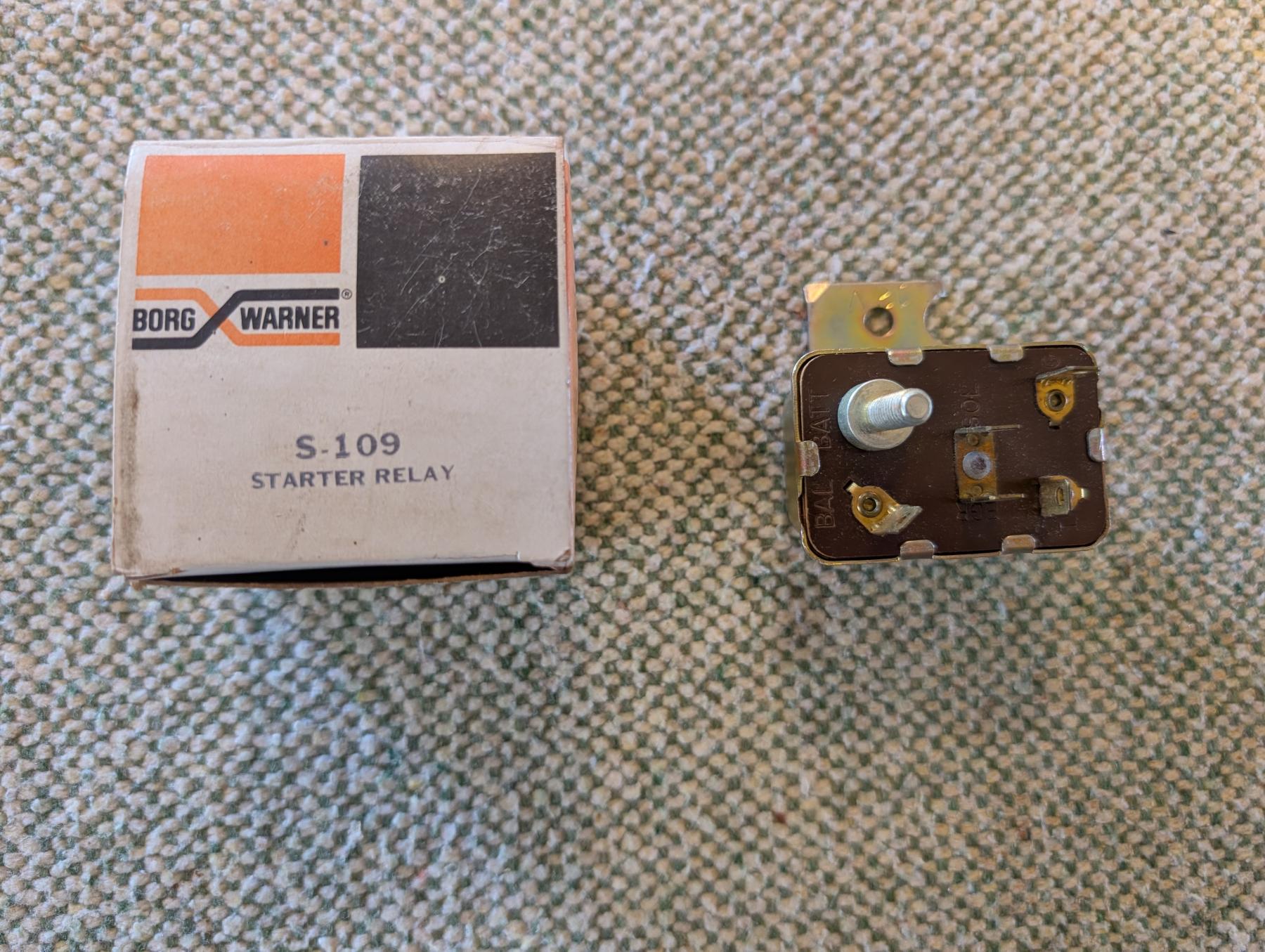 FOR SALE: 1977-1979 MoPar Starter Relay (Solenoid) NOS Borg-Warner S ...