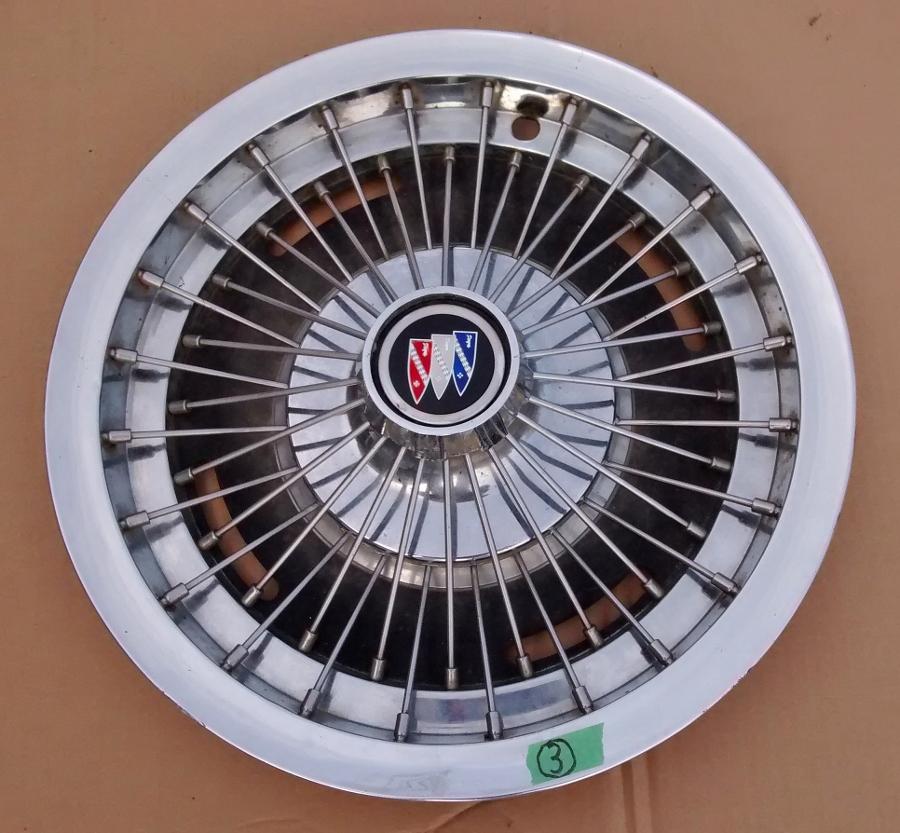 F/S: 1960's BUICK Wire Wheel Spinner Hubcaps. 15". With Tri-Shield Logo ...