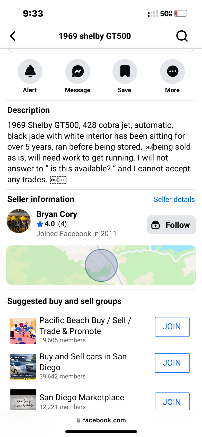 1969 Shelby GT500, not mine. - "Not Mine" Automobiles For Sale ...