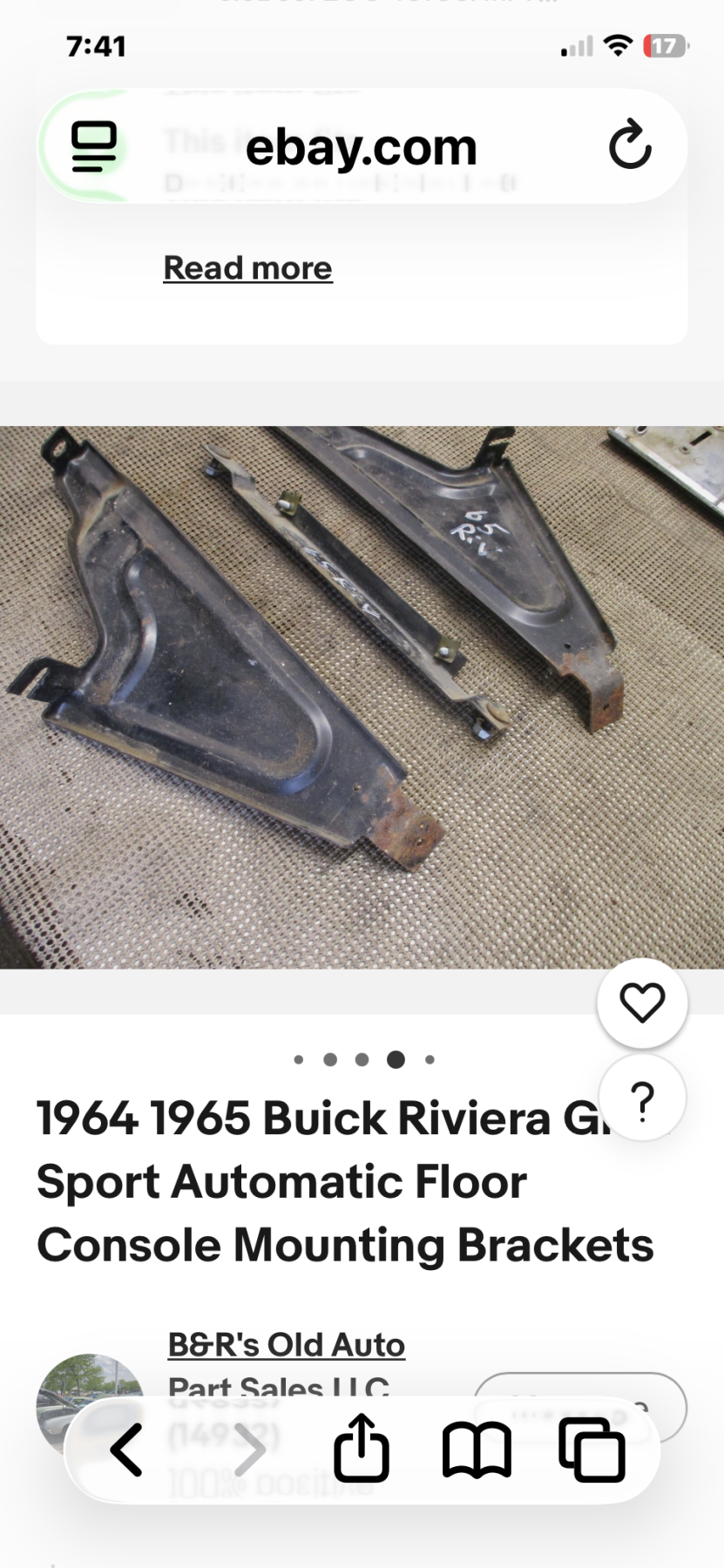 Console brackets ? - Buick Riviera - Antique Automobile Club of America ...